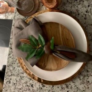 Accents | Beautiful Heavyweight Rich Mango Wooden Plates Set4 New ...